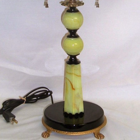 Jadeite table lamp - Old Lamps & Things, LLC