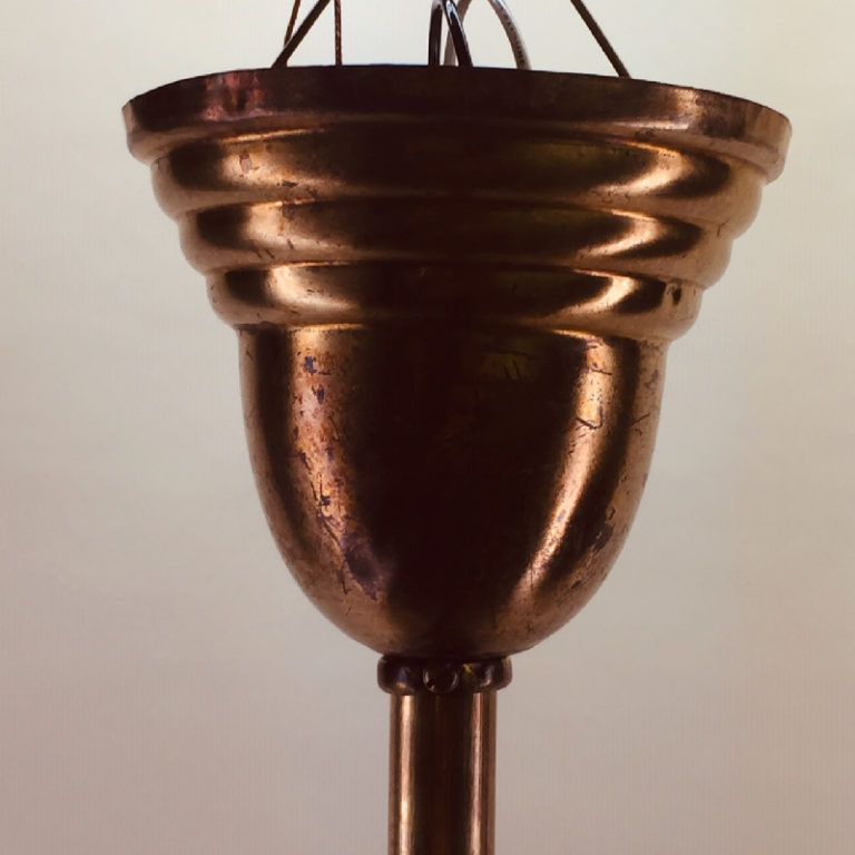 Inverted gas ceiling pendant - Old Lamps & Things, LLC