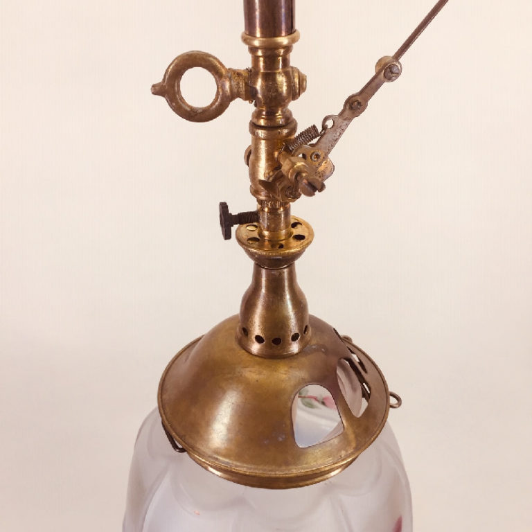 Inverted gas ceiling pendant - Old Lamps & Things, LLC