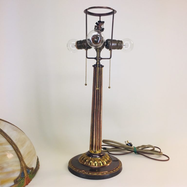Gas table lamp, converted to electric - Old Lamps & Things, LLC