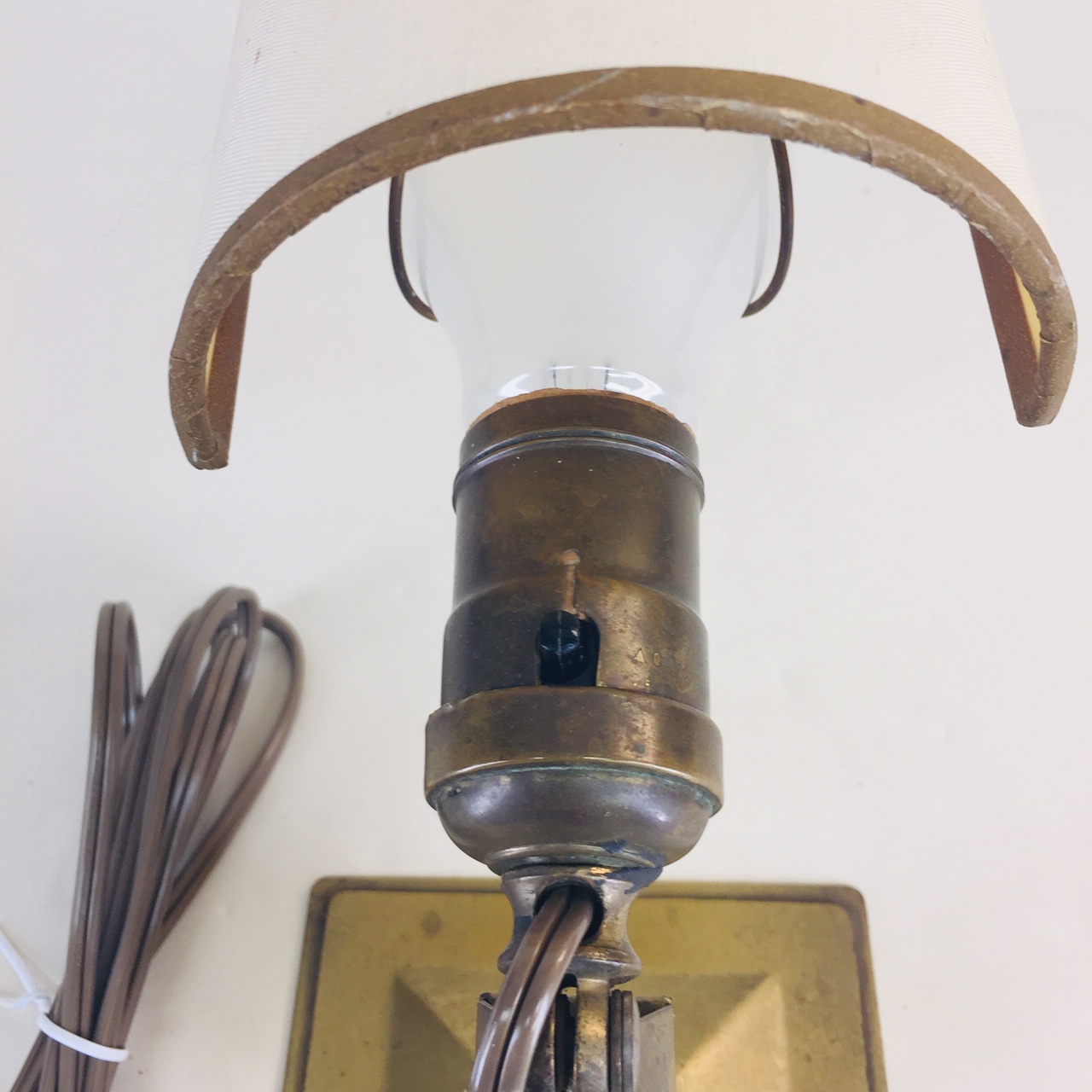 Greist Mfg Co., New Haven brass lamp - Old Lamps & Things, LLC