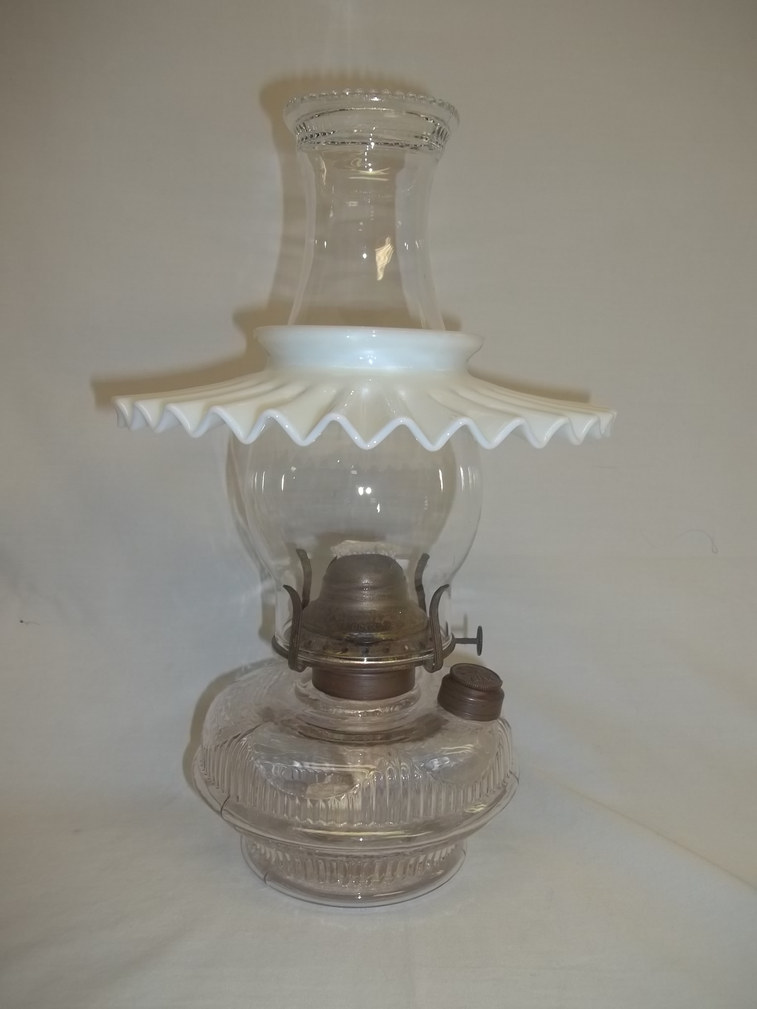 Wrought iron kerosene floor lamp stand - Old Lamps & Things, LLC