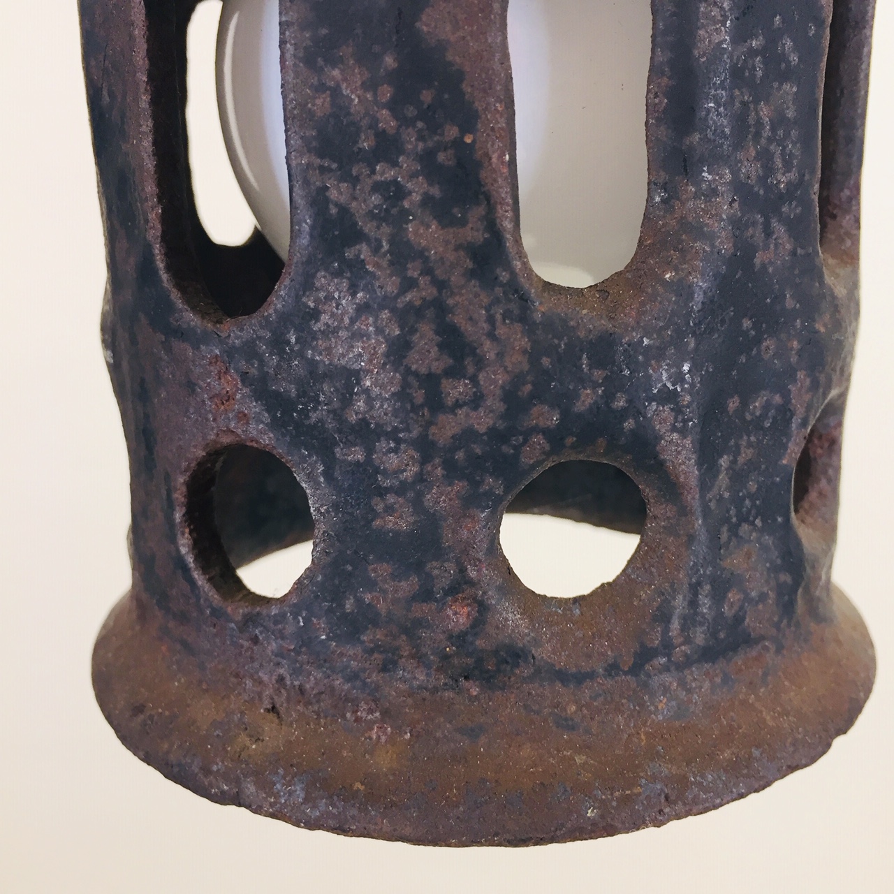 Rusty cast iron pendant - Old Lamps & Things, LLC