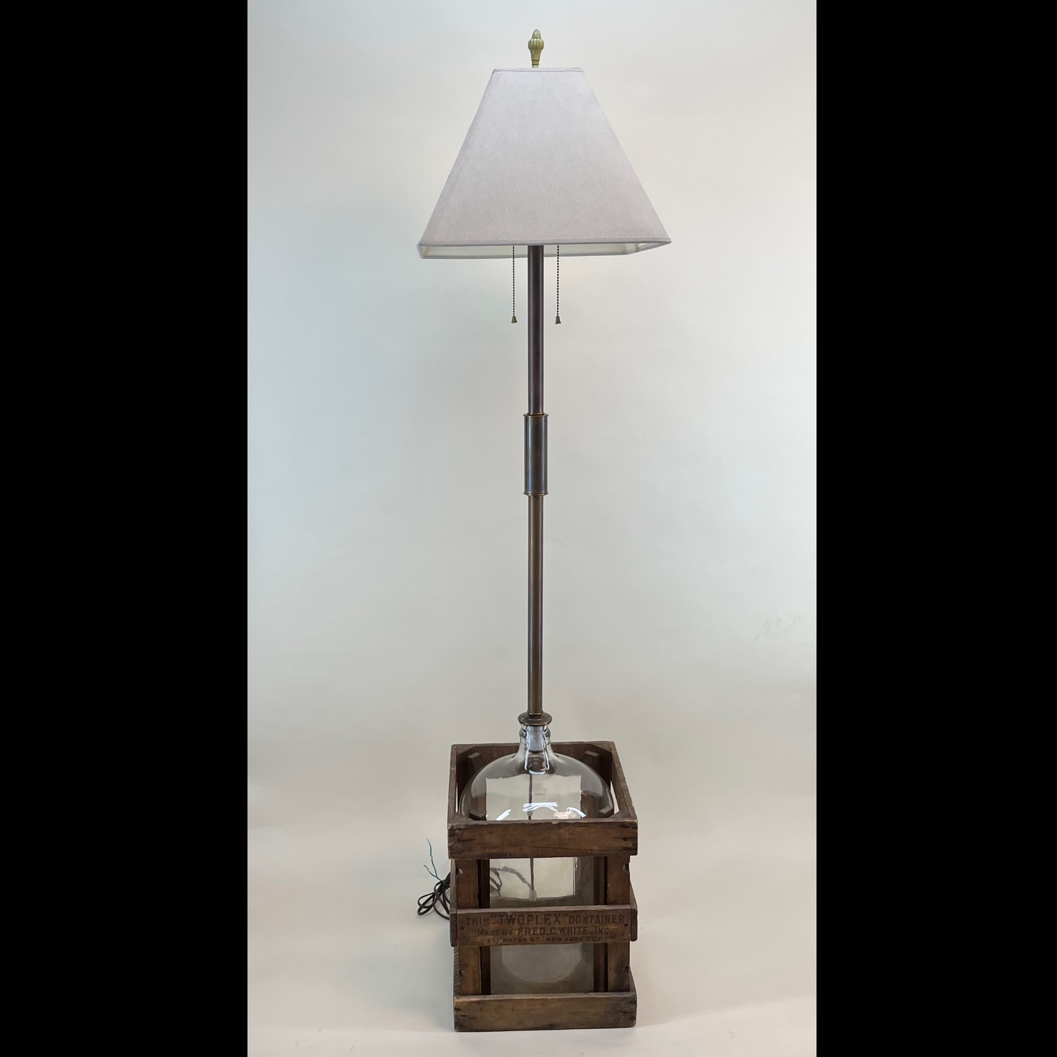 Water jug converted to floor lamp - Old Lamps & Things, LLC